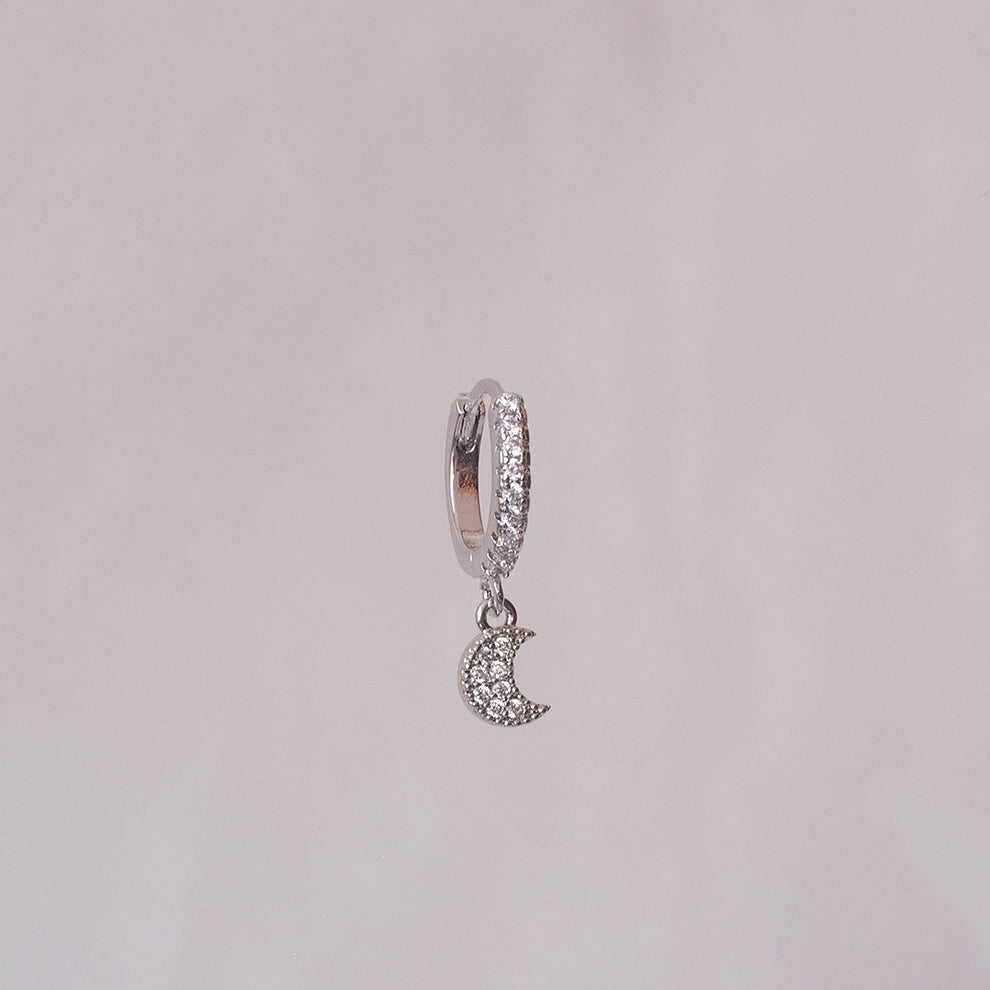 Mini Hoop Silver Moon – Golden Alice